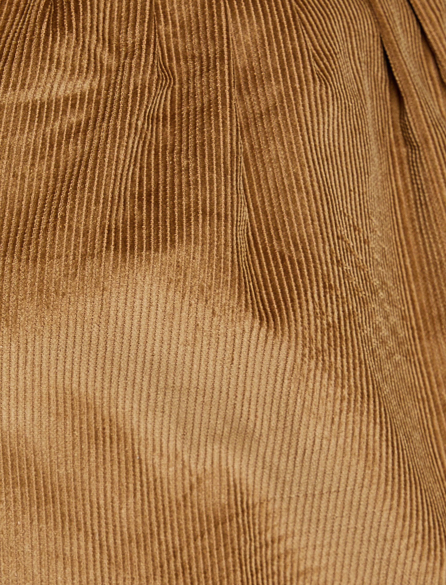 Kahve Kadın Mini Pileli Kadife Etek 8KAK72426UW | Koton