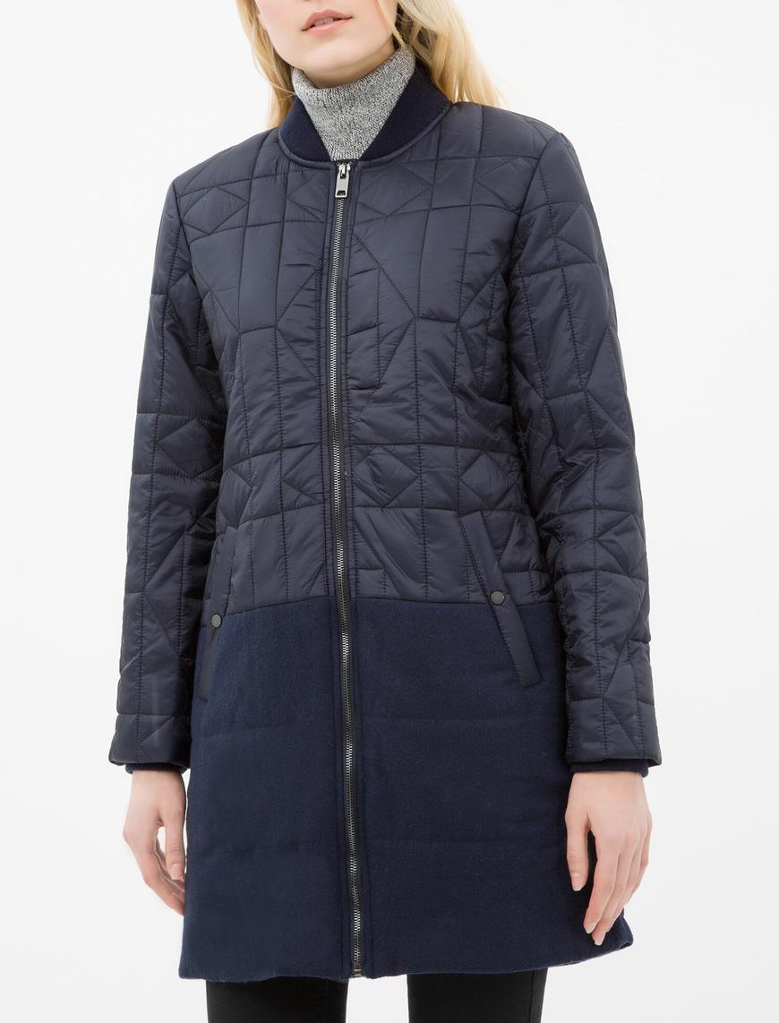 Lacivert Kadın Color Block Coat 6KAK08730OW | Koton