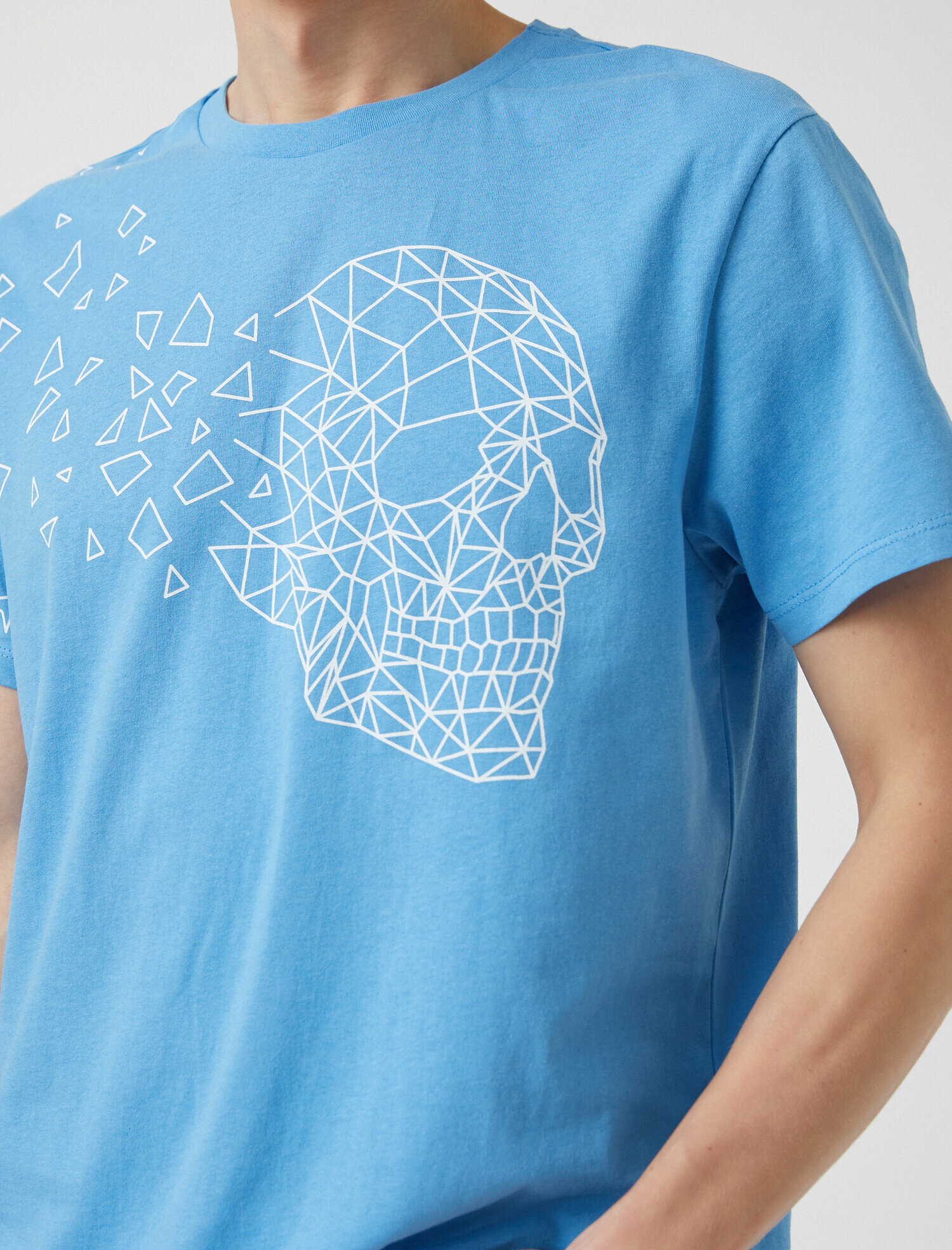 Mavi Erkek Kuru Kafa Baskılı Tişört 2SAM11180HK | Koton