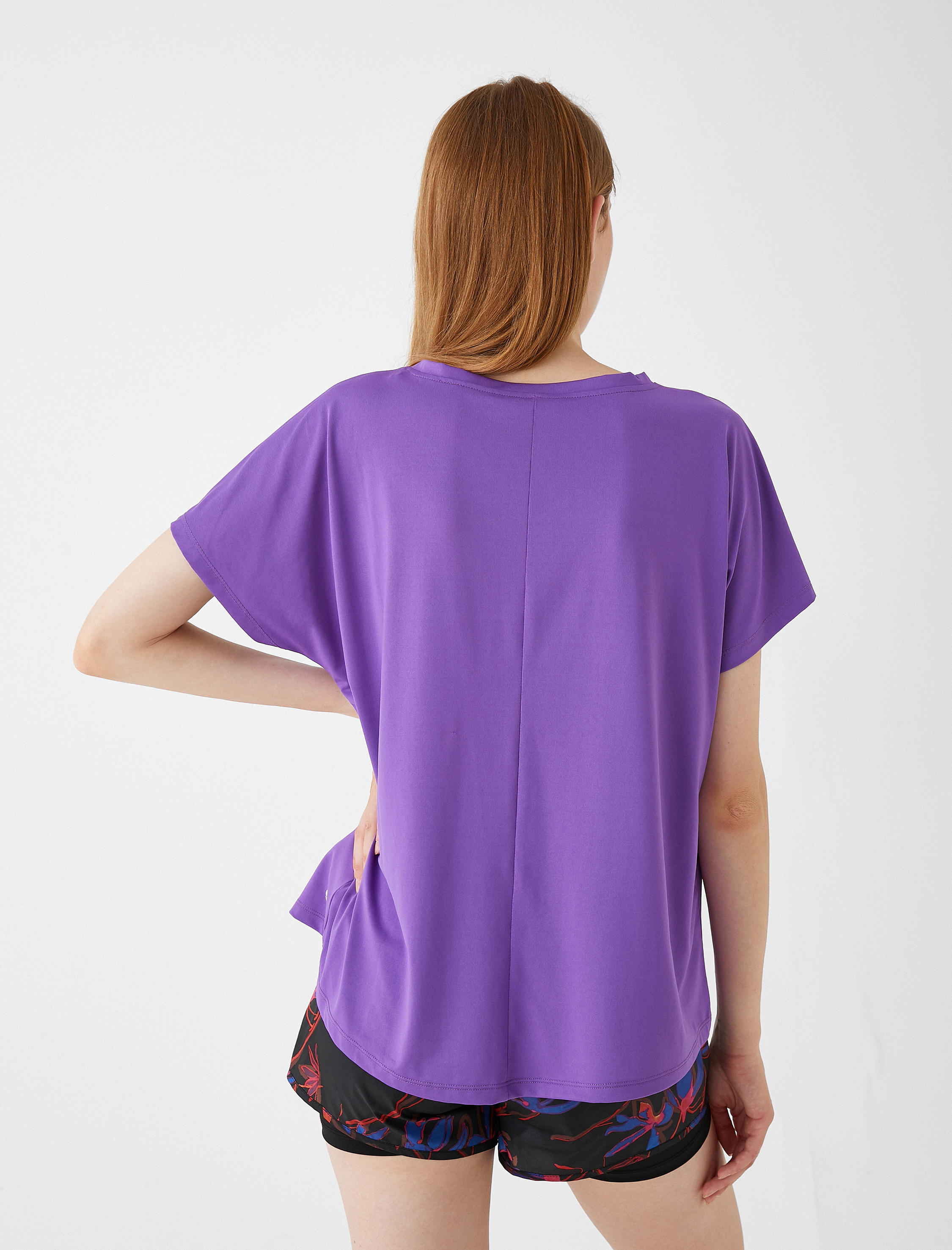 Mor Kadın Slogan Baskılı Spor Tişört 3WAK10069NK | Koton