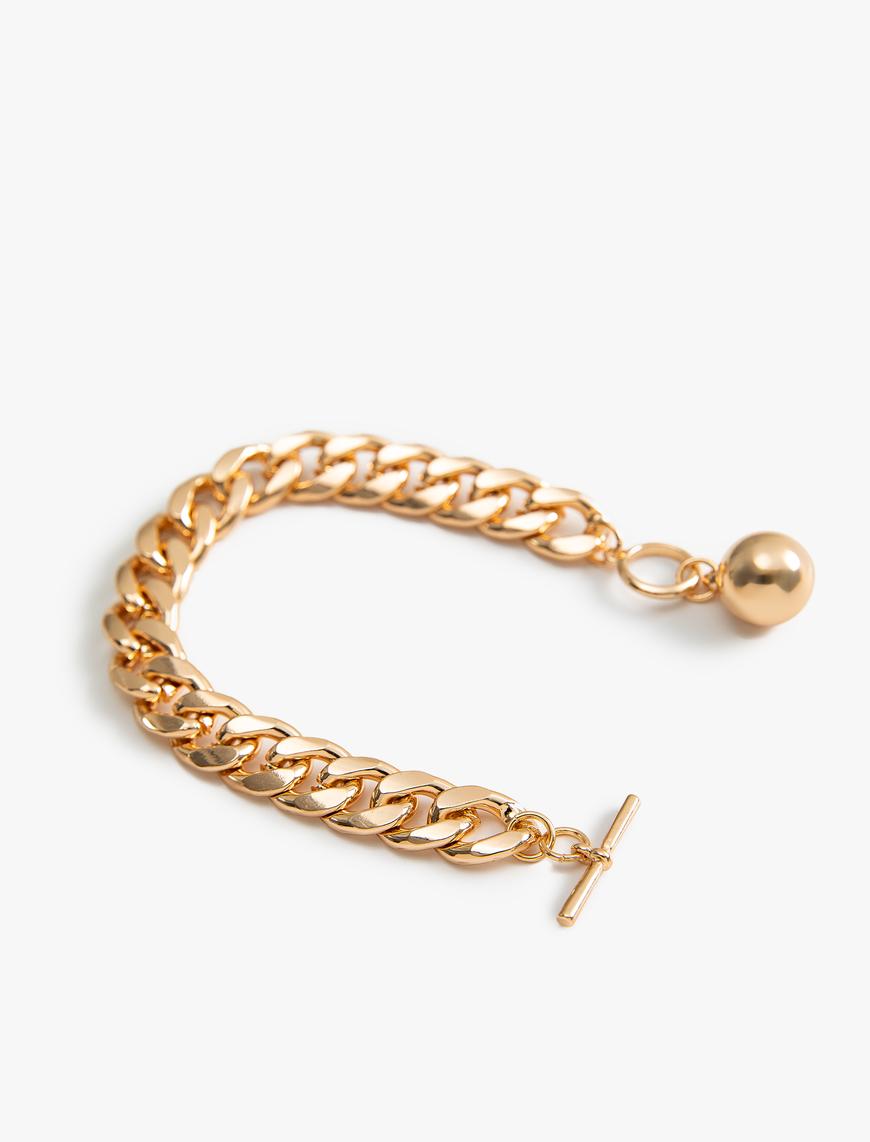 Sarı Kadın Charm Detaylı Zincir Bileklik 3SAK70009AA | Koton