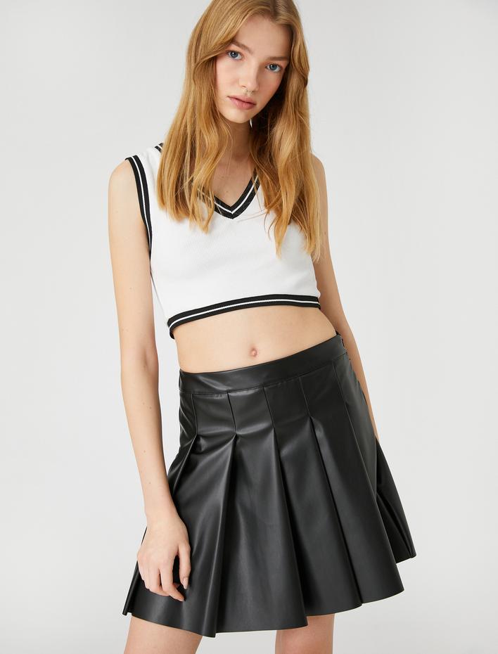Kadın Deri Etek, Siyah Deri Etek, Deri Mini Etek Modelleri | Koton