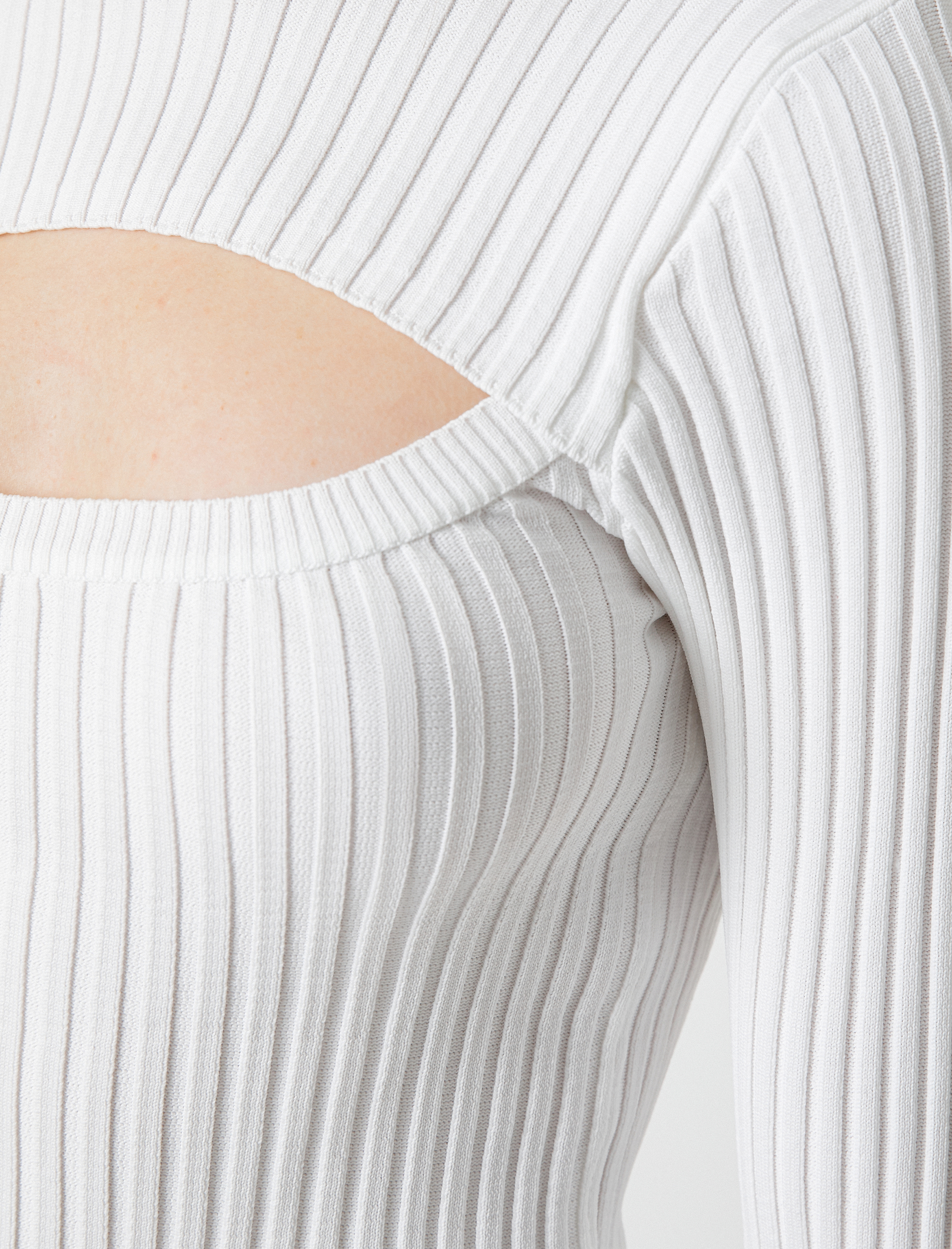 Ekru Triko Kazak Pencere Detaylı Yarım Balıkçı Yaka Fitilli 3SAL90030HT ...