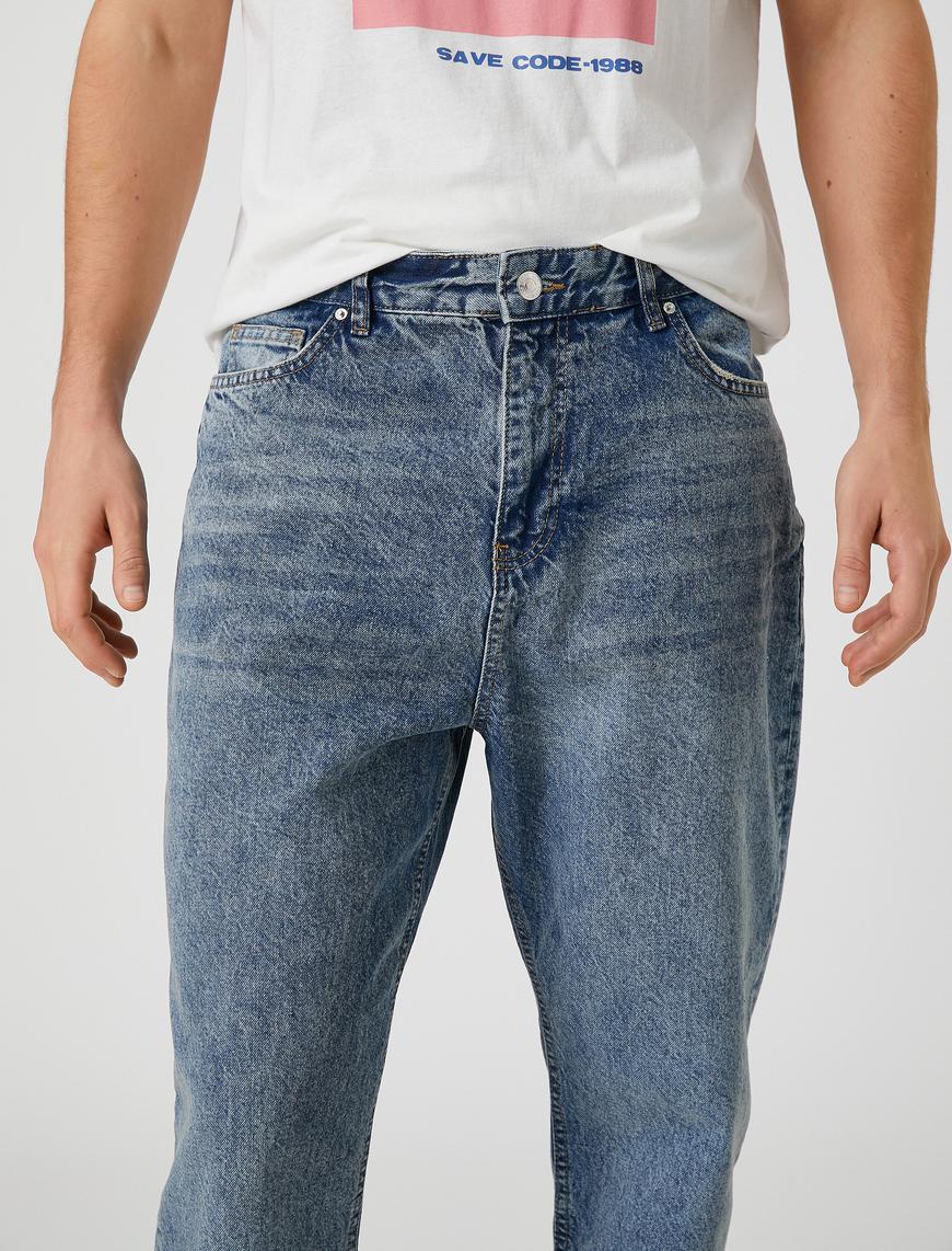 Lacivert Erkek Balloon Fit Kot Pantolon – Javier Jean 3SAM40156ND | Koton