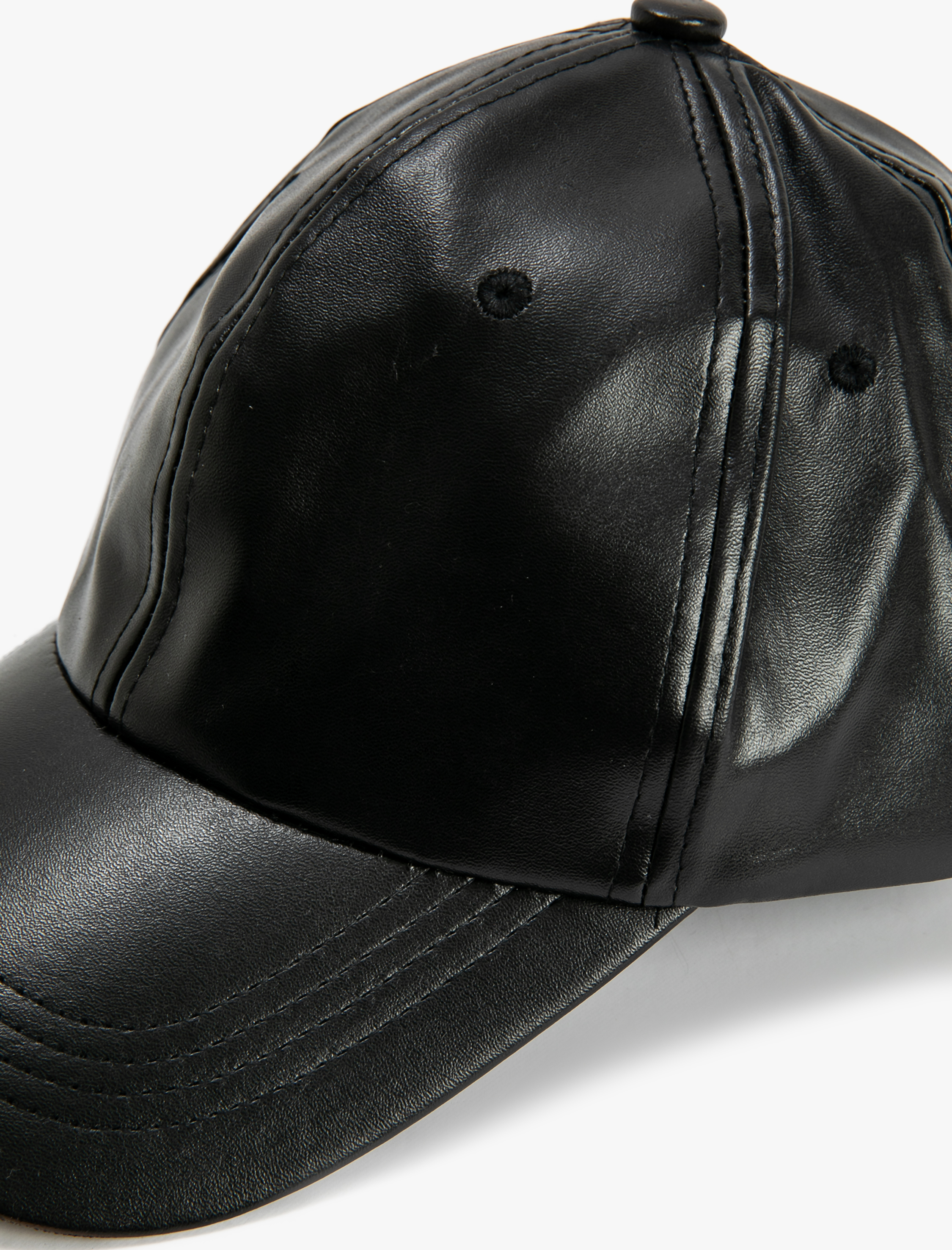 Siyah Kadın Cap Şapka Suni Deri 3WAK40004AA | Koton