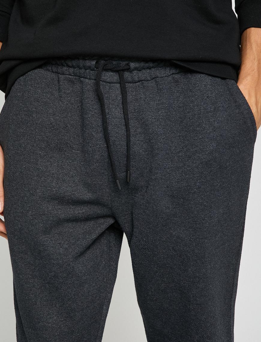 Siyah Erkek Basic Jogger Eşofman Altı Beli Bağcıklı Cep Detaylı ...