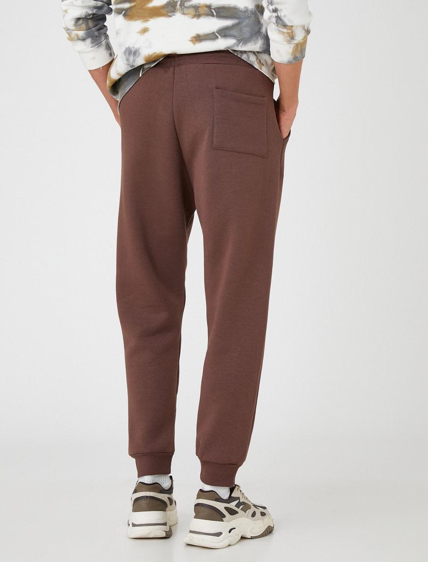 Kahve Erkek Basic Jogger Eşofman Altı Beli Bağcıklı Cepli 3WAM40026MK ...