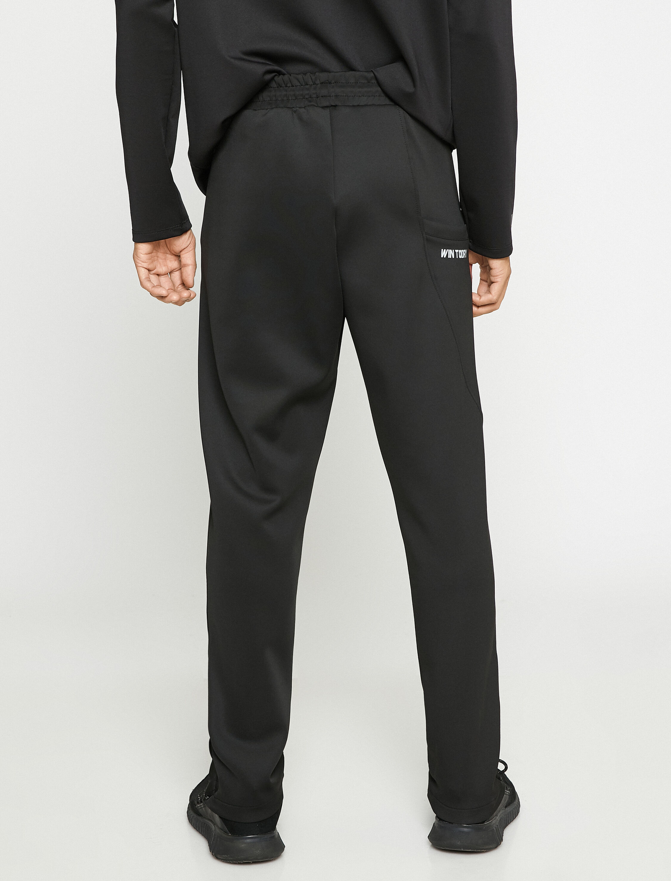 Siyah Erkek Basic Jogger Eşofman Altı Cep Detaylı Beli Bağcıklı ...