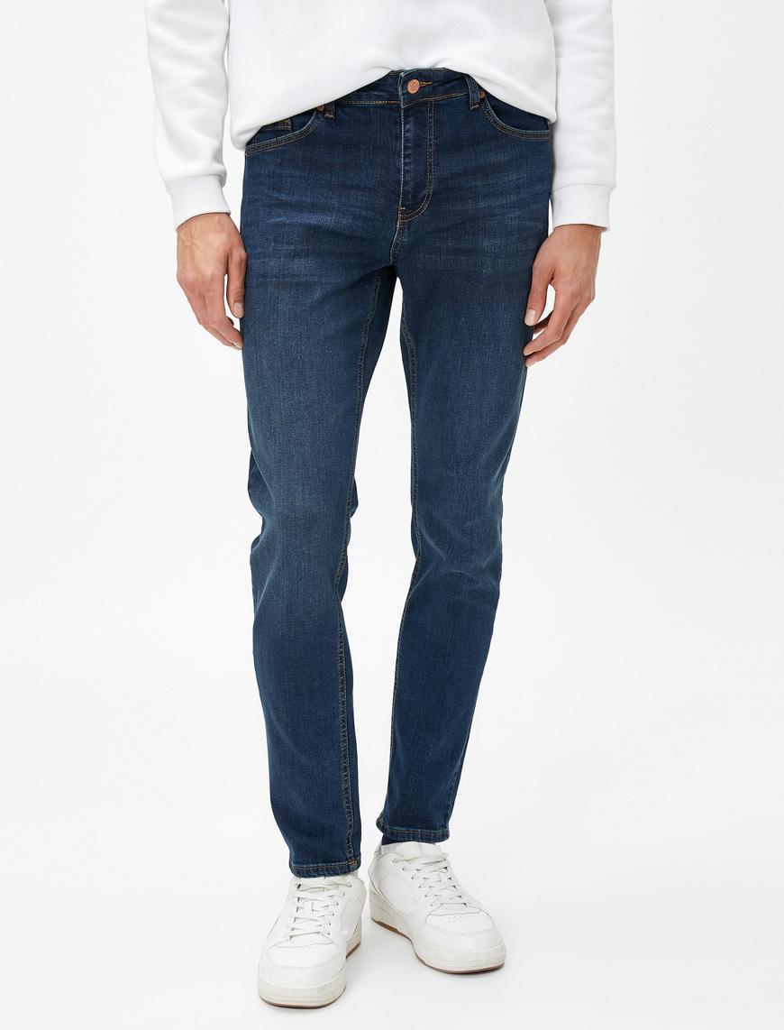 Lacivert Erkek Skinny Fit Kot Pantolon - Michael Jean 4WAM40138ND | Koton