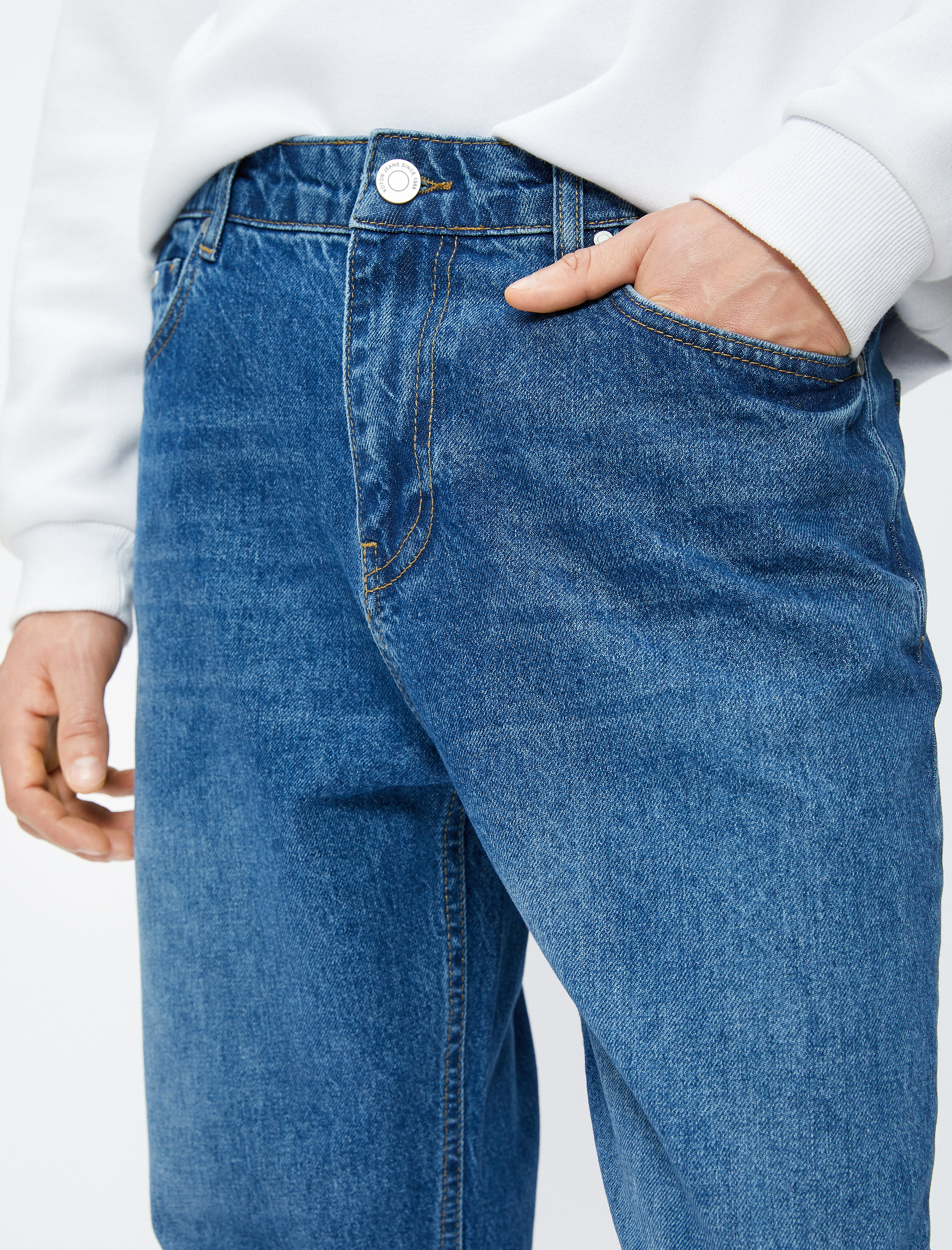 Lacivert Erkek Tapered Fit Jean Pantolon - Joe Jean 4WAM40069ND | Koton