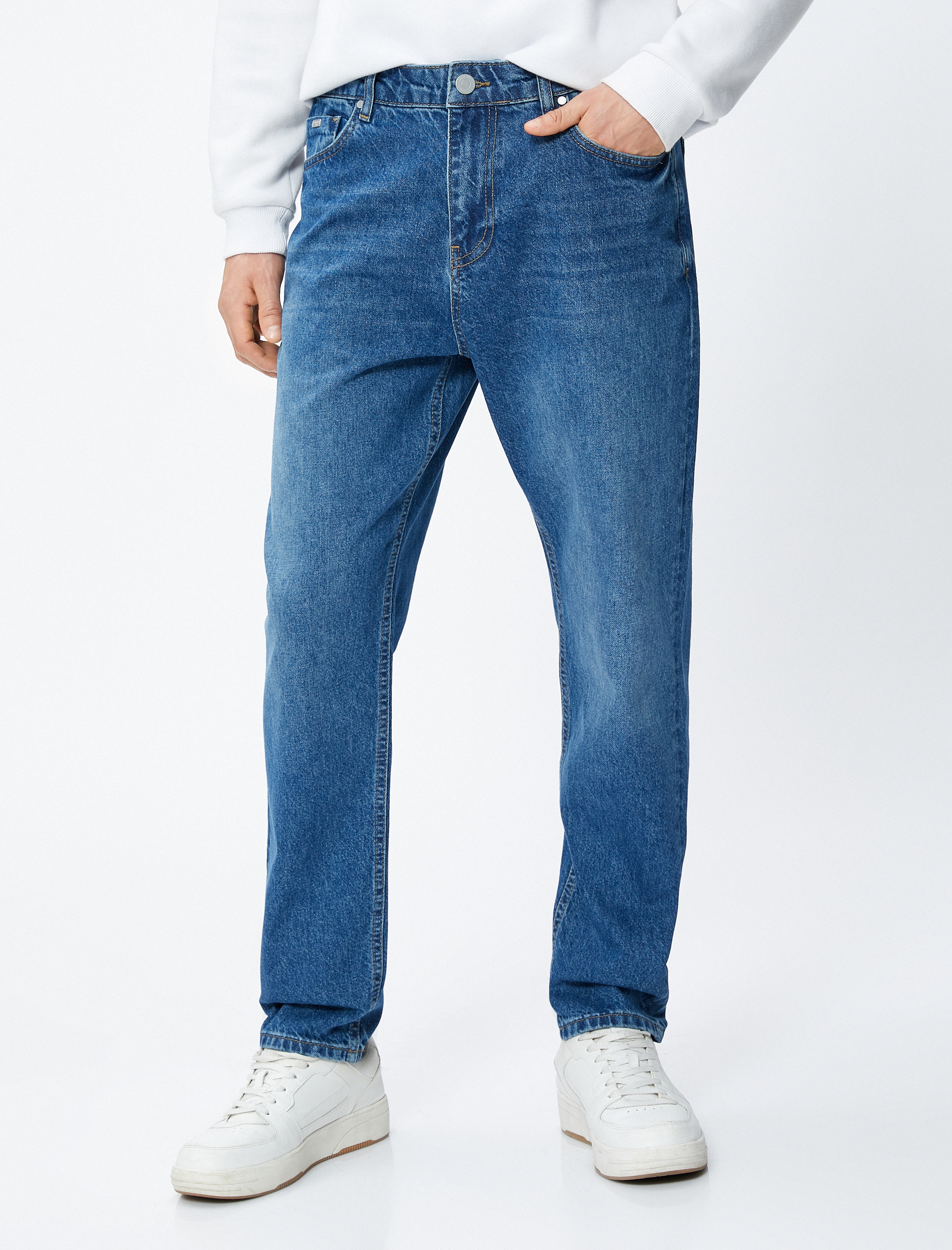 Lacivert Erkek Tapered Fit Jean Pantolon - Joe Jean 4WAM40069ND | Koton