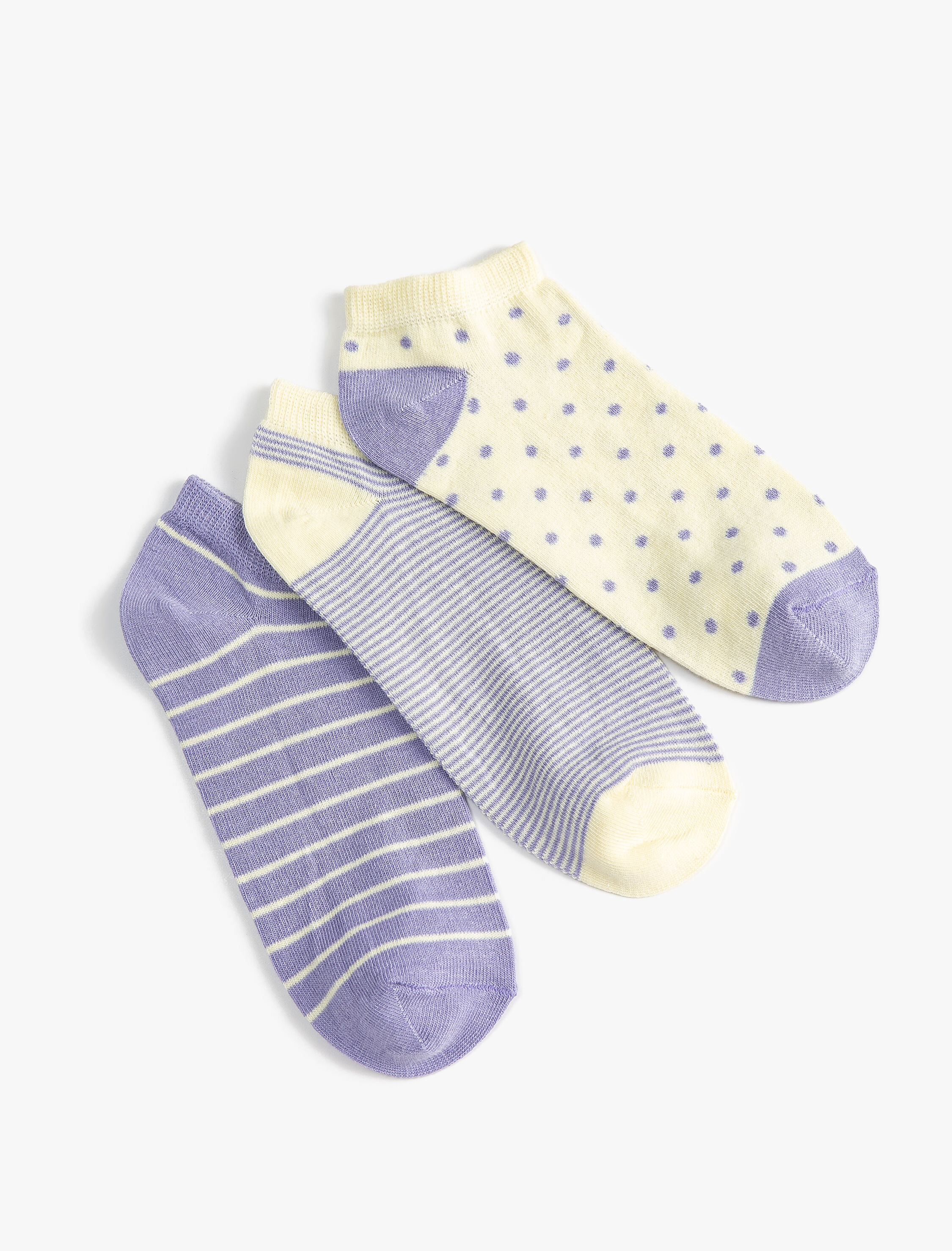 Mavi Kadın 3-Pack Multicolor Polka Dot Bootie Socks Set 4WAK80339AA | Koton