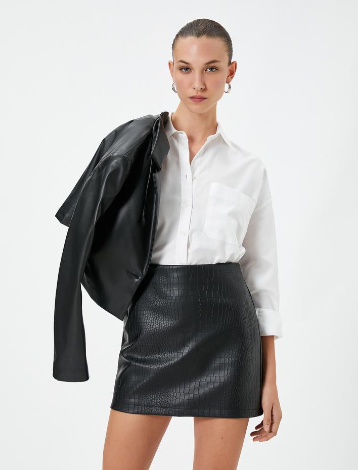 Kadın Deri Etek, Siyah Deri Etek, Deri Mini Etek Modelleri | Koton