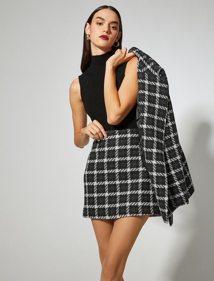 Kadın Kareli Etek, Ekoseli Etek, Kareli Mini Etek Modelleri | Koton