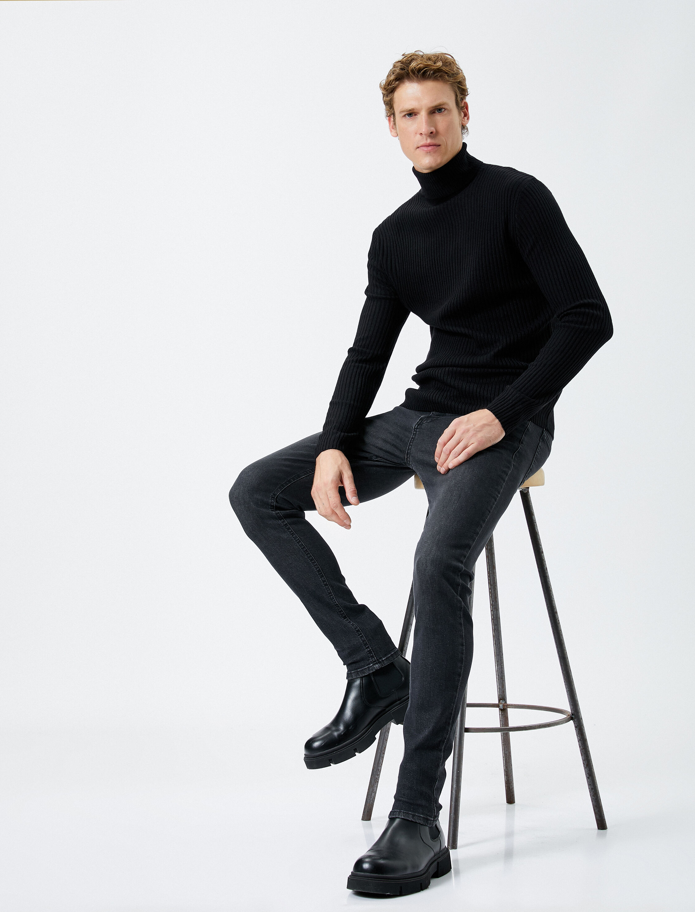 Siyah Erkek Skinny Fit Dar Paça Kot Pantolon Cepli - Michael Jean ...