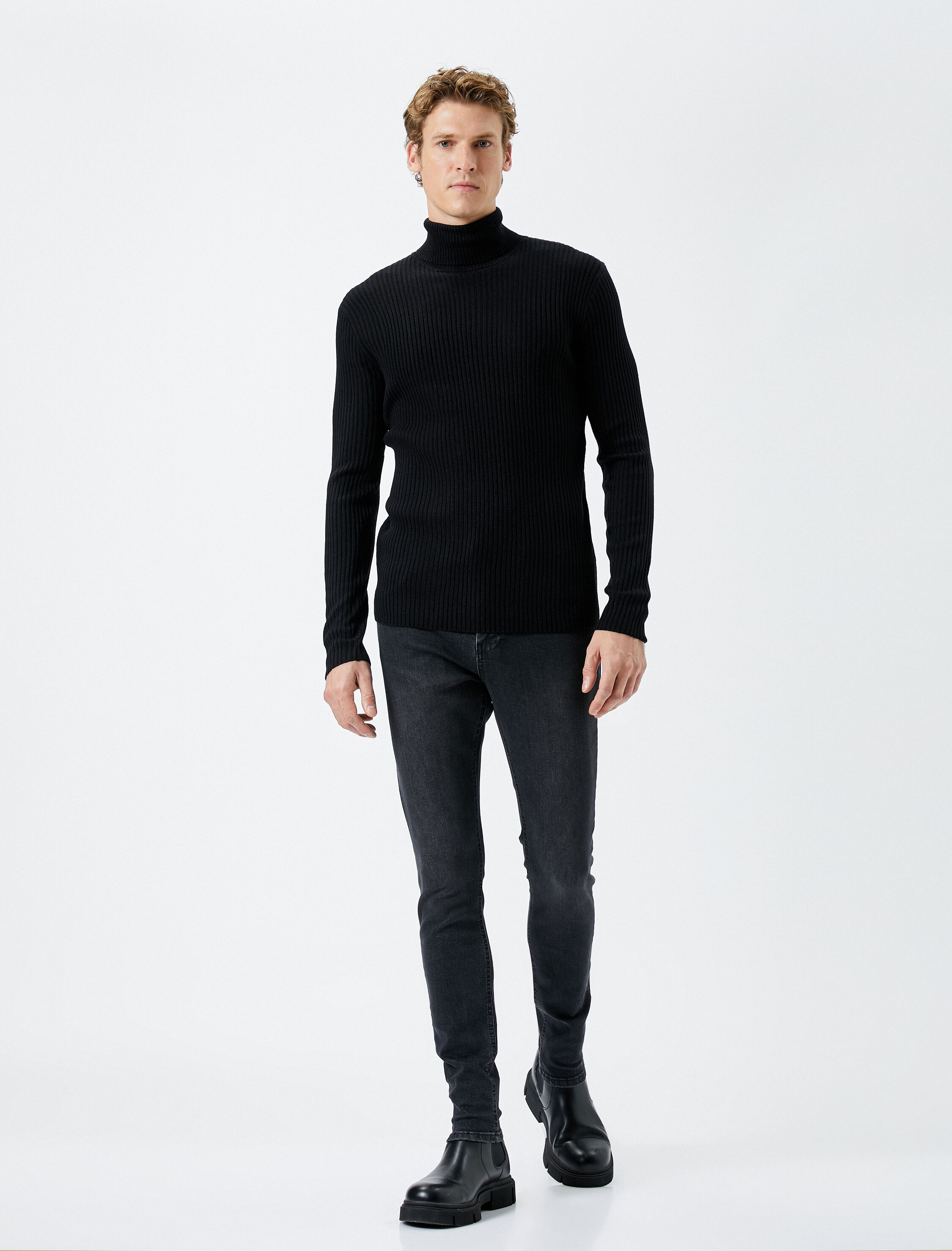 Siyah Erkek Skinny Fit Dar Paça Kot Pantolon Cepli - Michael Jean ...