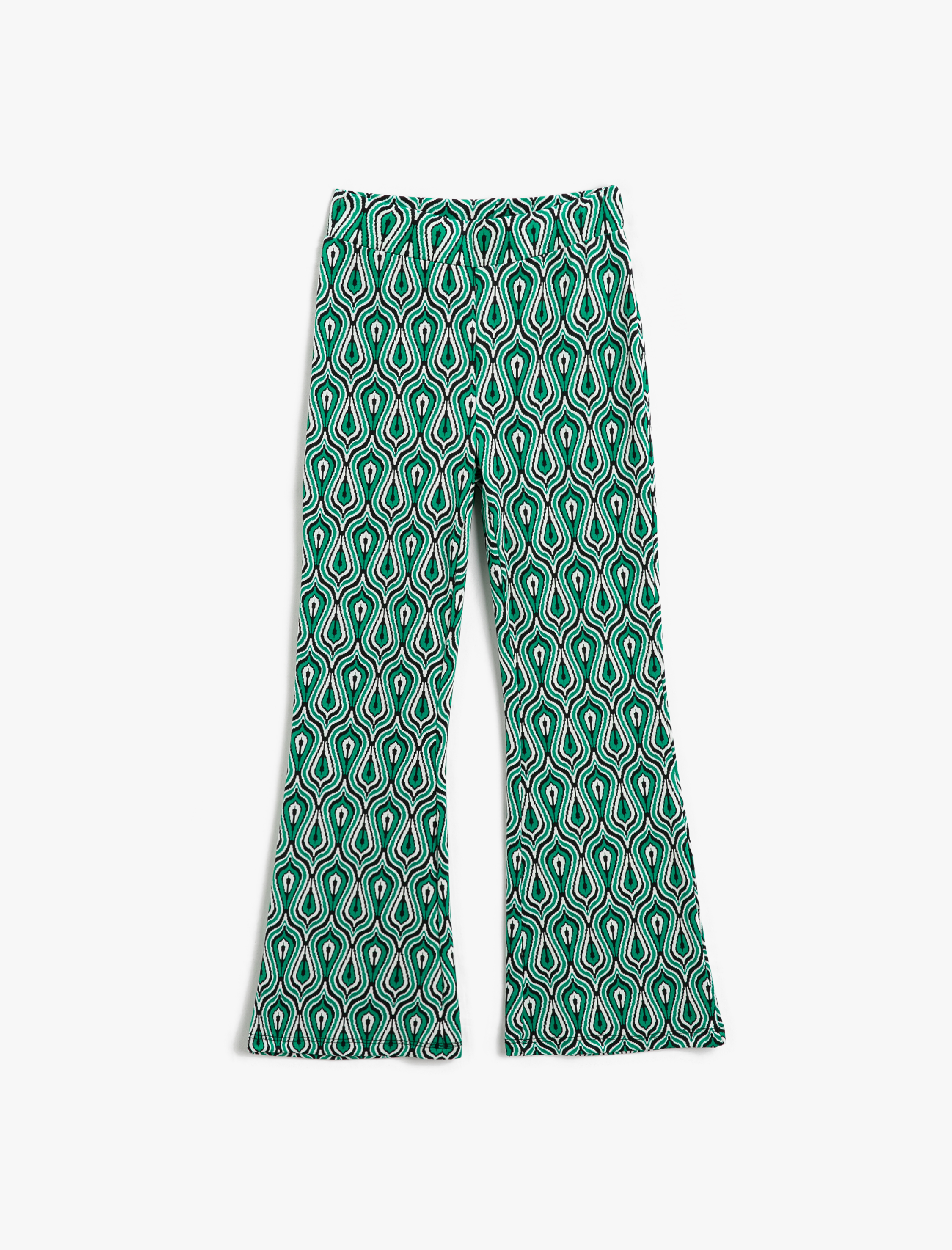 Yeşil Kız Çocuk İspanyol Paça Pantolon 3WKG40279AK | Koton