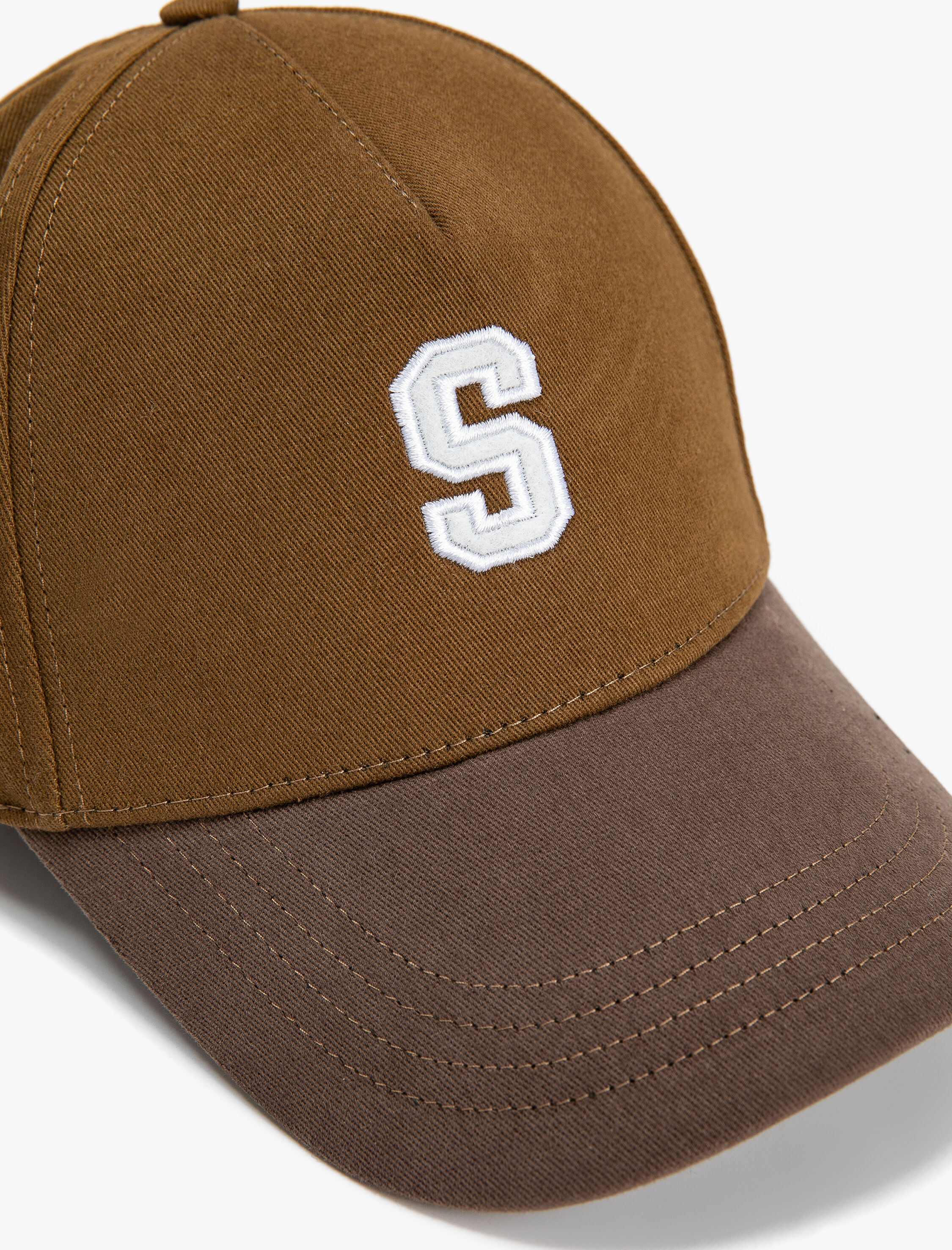 Kahve Kadın Cap Şapka Harf İşlemeli Pamuklu 4WAK40026AA | Koton