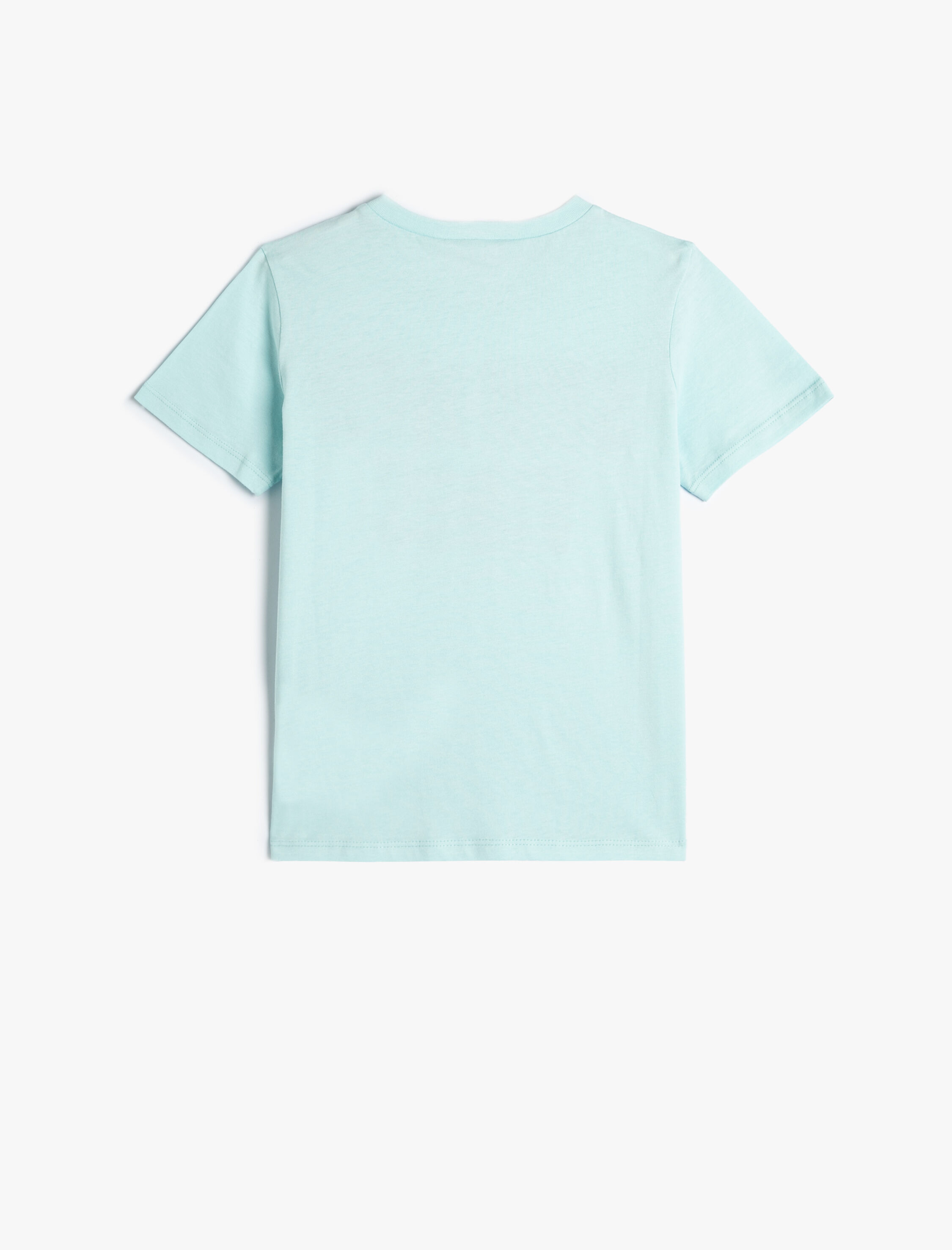 Mavi Erkek Çocuk Tişört Tropik Baskılı Kısa Kollu Bisiklet Yaka Pamuklu ...