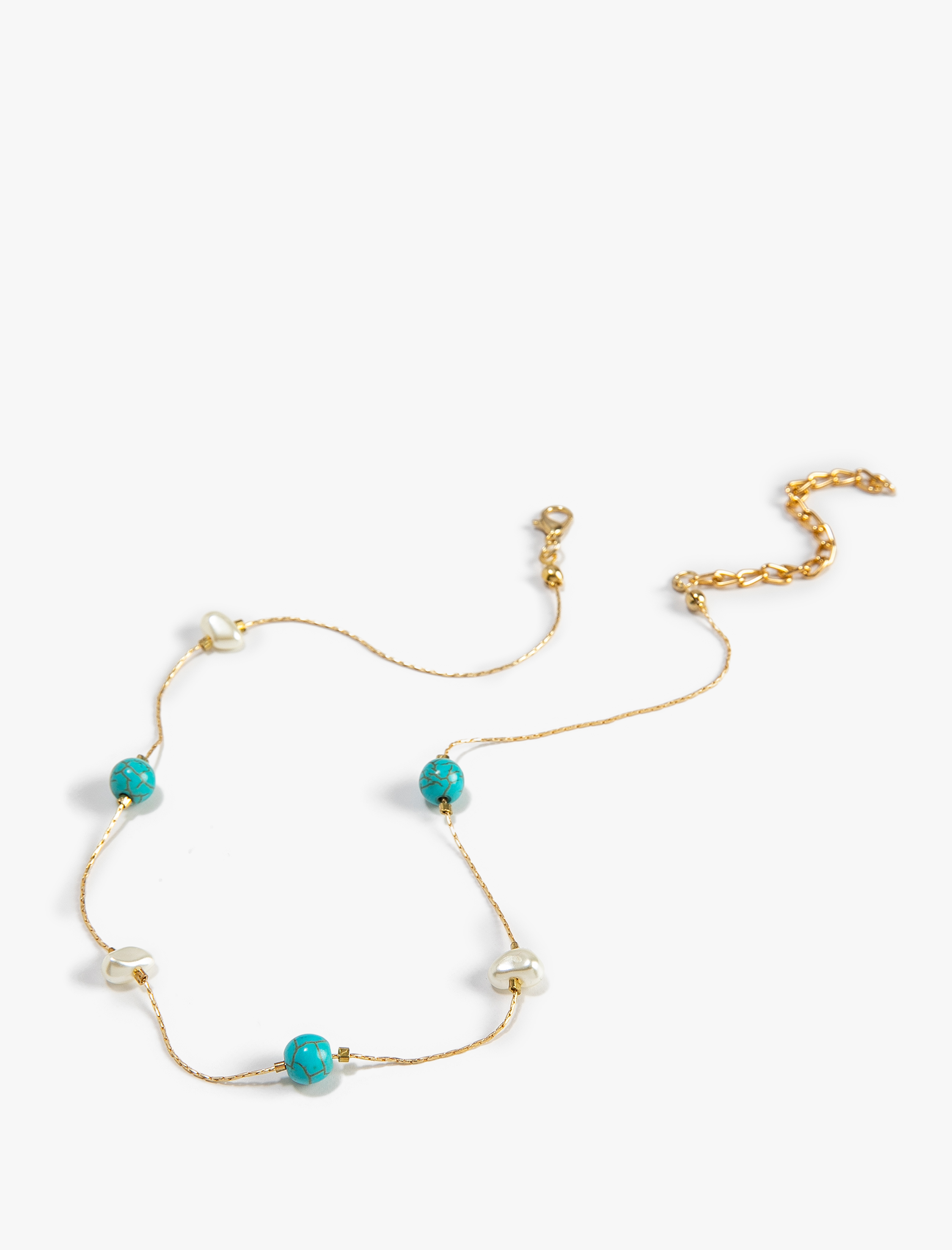 Mavi Kadın Kolye Mavi Boncuk ve İnci Detaylı 3SAK70401AA | Koton