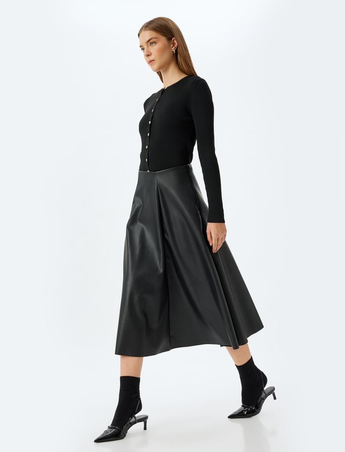 Kadın Deri Etek, Siyah Deri Etek, Deri Mini Etek Modelleri | Koton