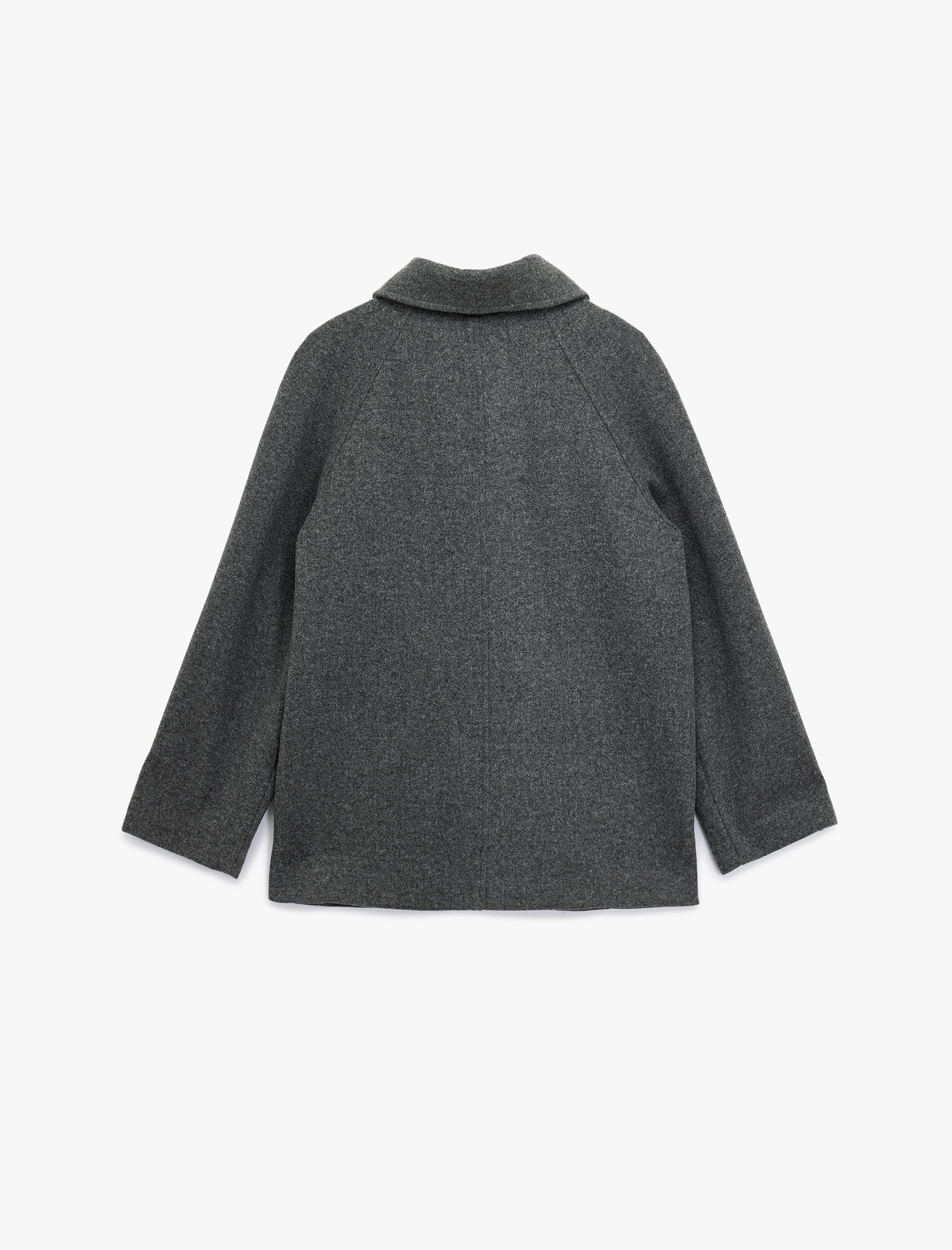 Siyah Kadın Uzun Kollu Cepli Kruvaze Kısa Kaşe Kaban 6WAK00198EW | Koton