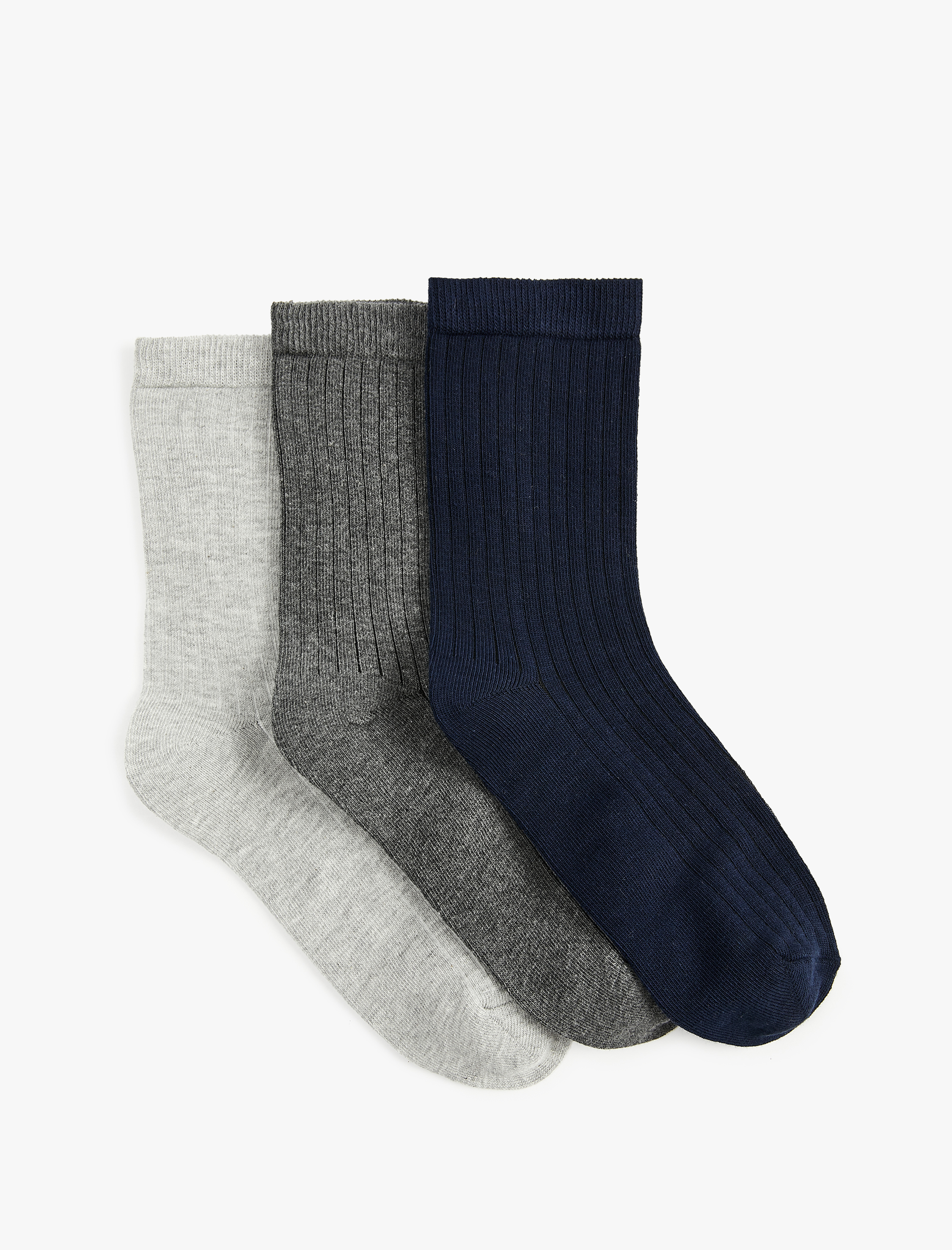 Gri Kadın 3'lü Soket Çorap Seti 6WAK80588AA | Koton