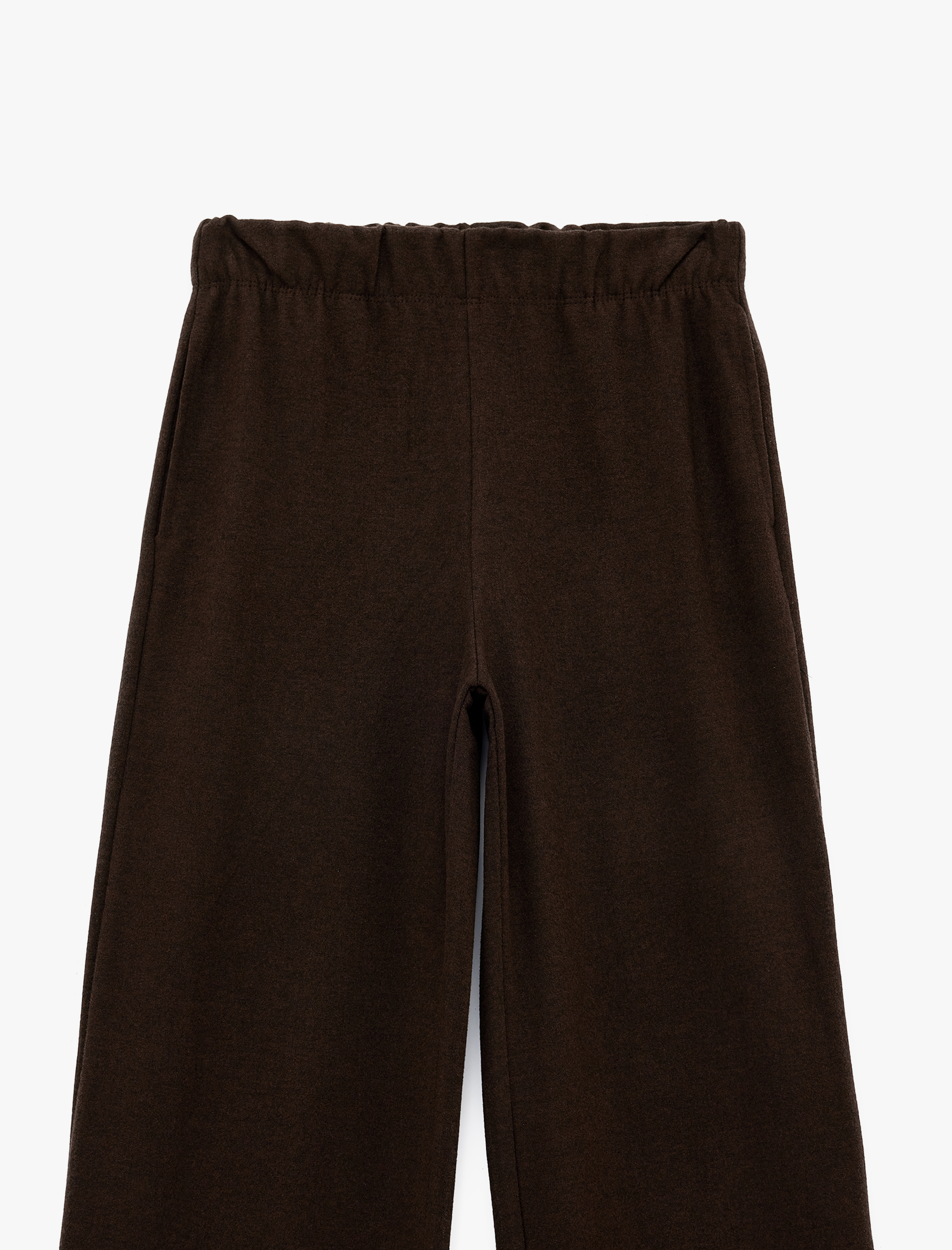 Kahve Kadın Koton X Şahika Ercümen - Slim Fit Uzun Geniş Paça Pantolon ...