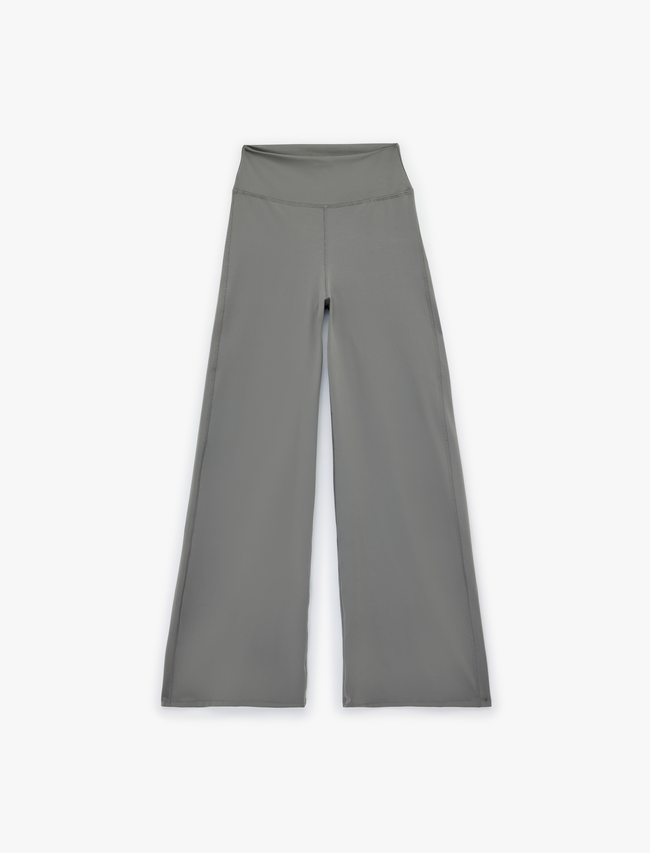 Gri Kadın Yüksek Bel Rahat Kalıp Spor Geniş Paça Eşofman Altı ...