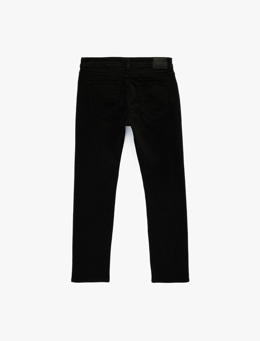 Siyah Erkek Pamuklu Normal Bel Straight Fit Jean Pantolon - Mark Jean ...